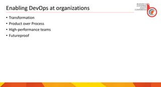 Enabling The DevOps Culture At Organization | PPT