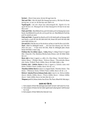 Mizo Tawng Hman Dan Dik Kohhran Huang Chhungah | PDF