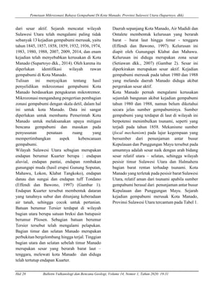 PEMETAAN MIKROZONASI BAHAYA GEMPABUMI DI KOTA MANADO, PROVINSI SULAWESI ...