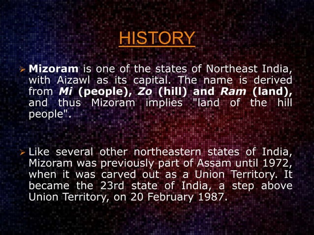 Mizoram ppt | PPTX