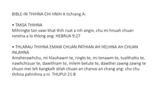 Mizo Soul Winning Gospel Presentation - Only JESUS CHRIST Saves.pptx