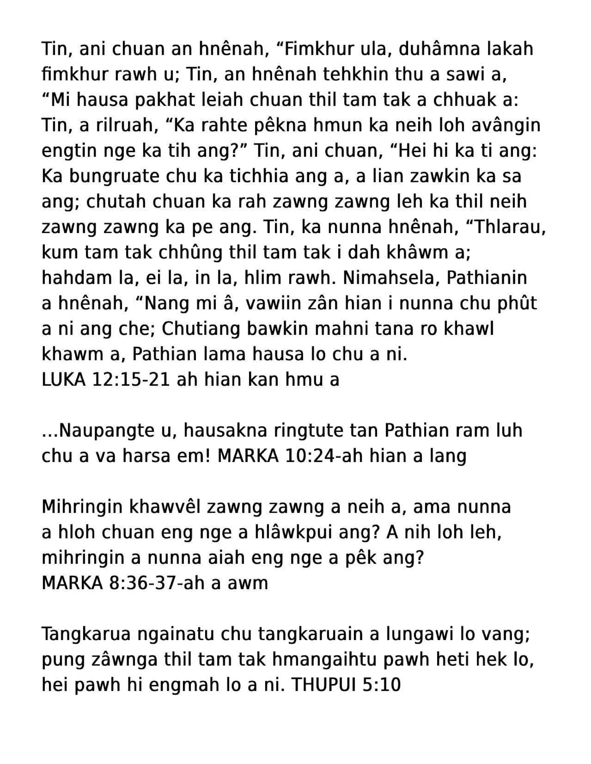 Mizo True Riches Tract | PDF | Christianity | Religion & Spirituality