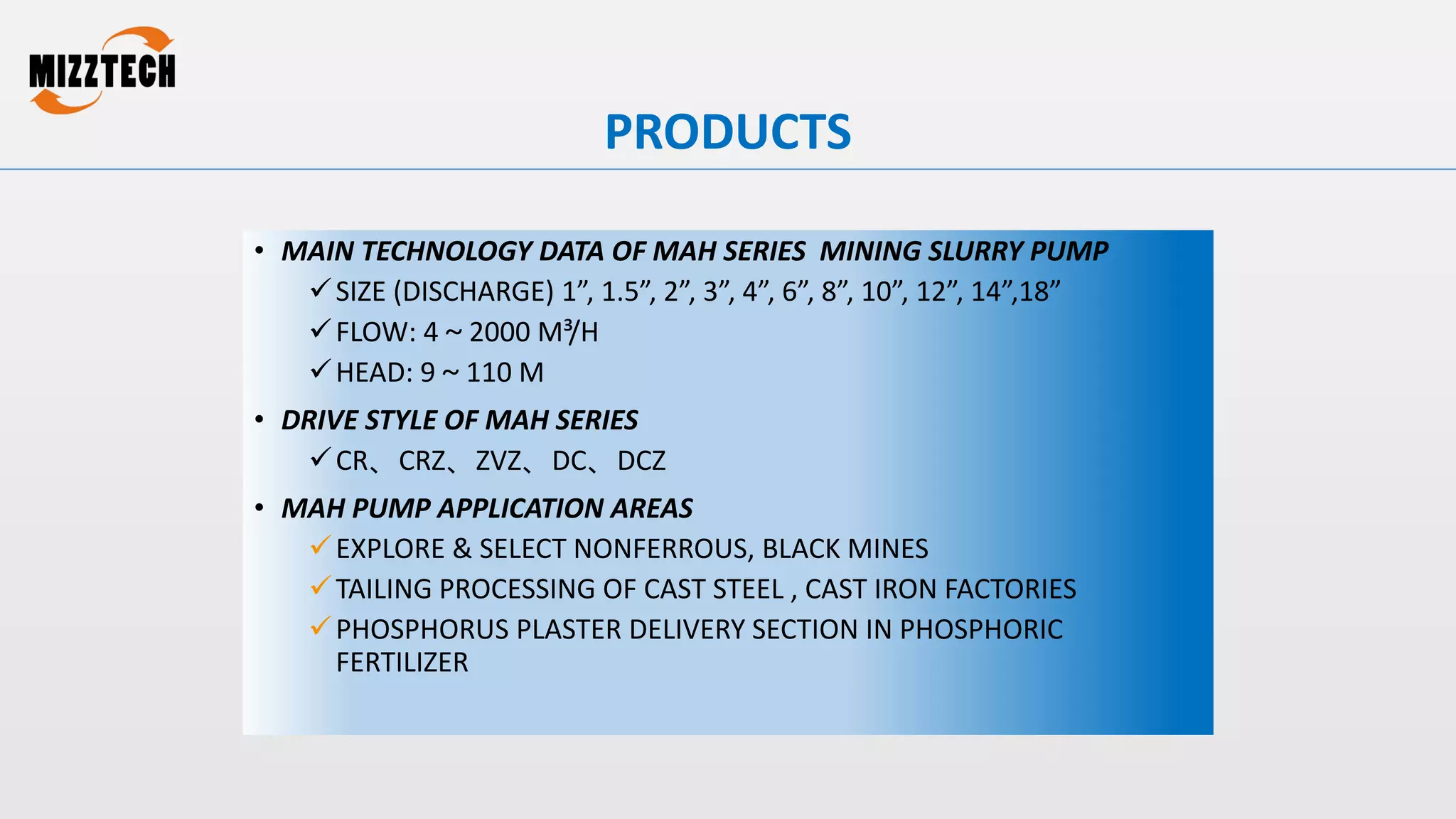 Mizztech slurry pump profile in English | PDF
