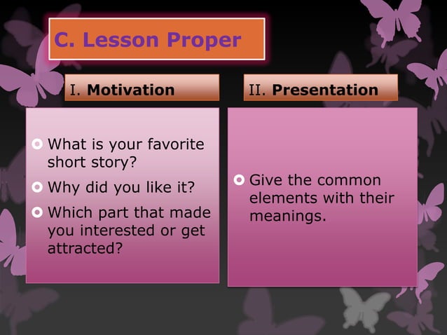 lesson plan elements of short story | PPTX | Hobbies & Interests