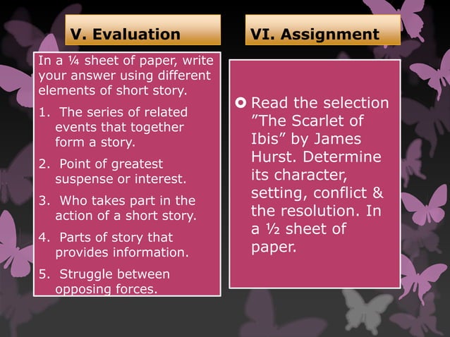 lesson plan elements of short story