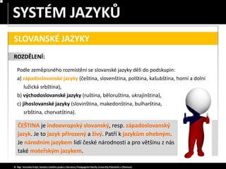 Jazykověda a obecné poučení o jazyce | PPTX