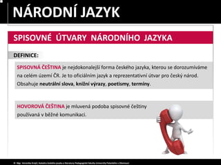 Jazykověda a obecné poučení o jazyce | PPTX