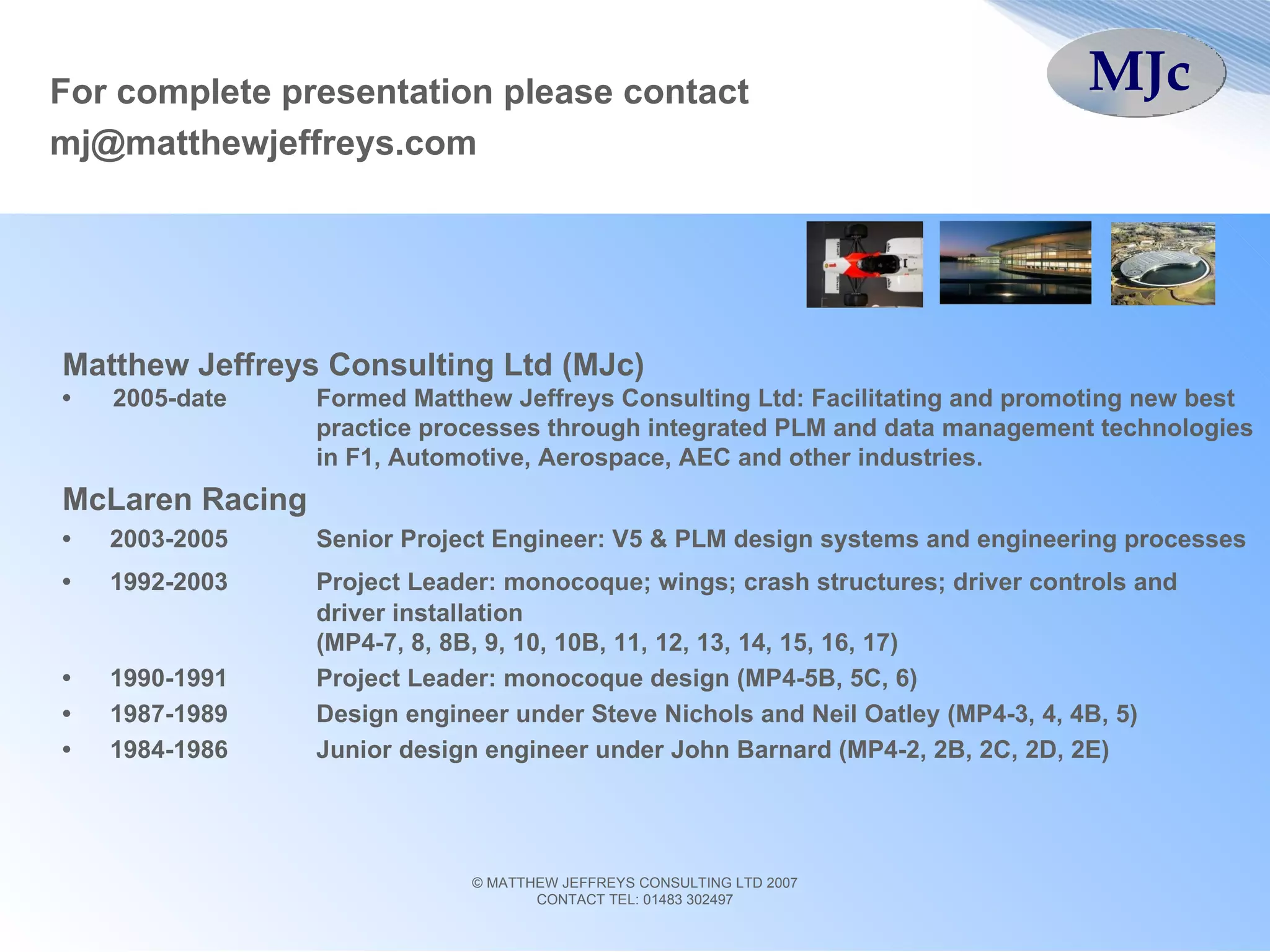 PLM in F1 | PPT | Racing Video Games | Video Game Genres