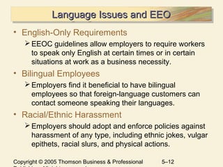 Chapter 5 Managing Equal Employment and Diversity | PPT