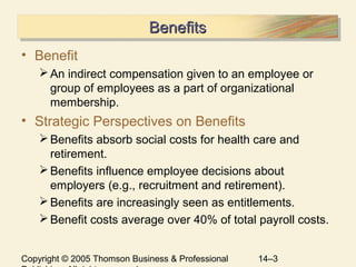 Chapter 14 Managing Employee Benefits | PPT