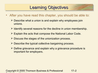 Chapter 17 Union/Management Relations | PPT