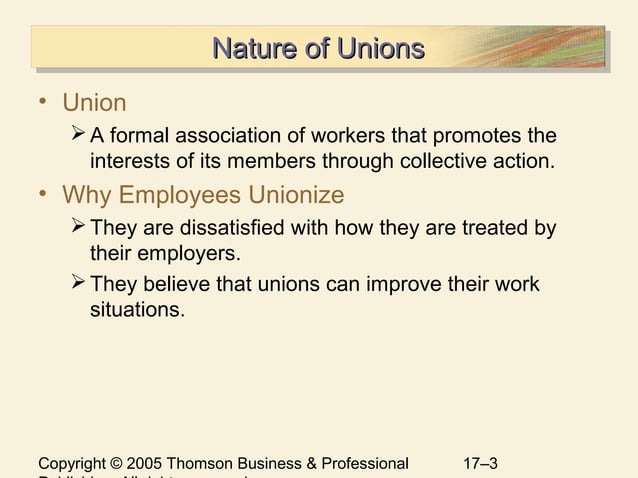 Chapter 17 Union/Management Relations | PPT