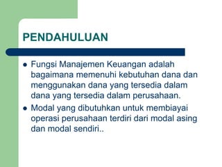 Cost of Capital (Biaya Penggunaan Modal) | PPT