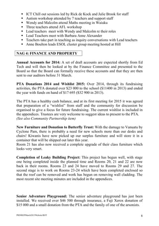 Principal report march2015 website | PDF