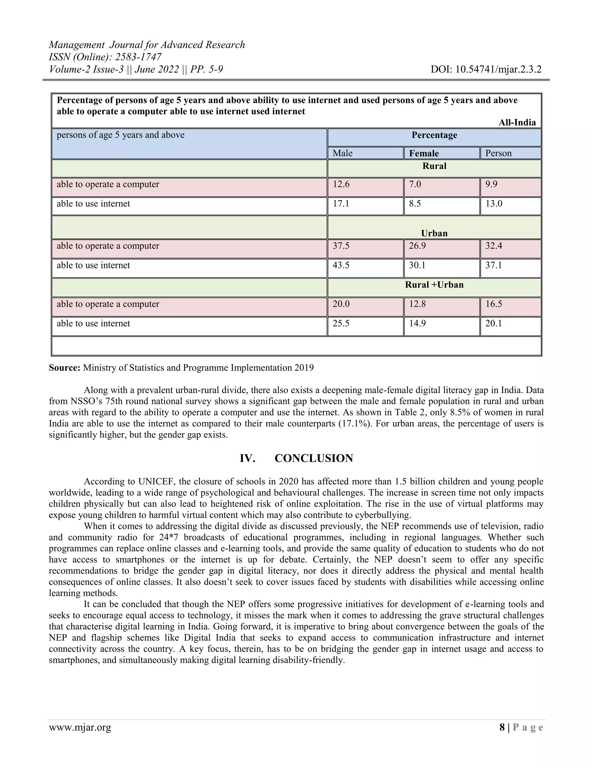Encumbrances in Digitization of Education: A Schema of NEP | PDF