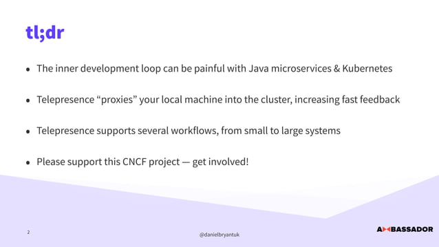 Mjc 2021 Debugging Java Microservices Running On Kubernetes With Telepresence Ppt