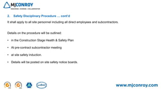 MJ Conroy site management training discipline & enforcement | PPT