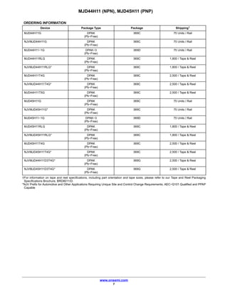 Original NPN Transistor MJD44H11T4G 4H11G TO-252 New ON Semiconductor | PDF