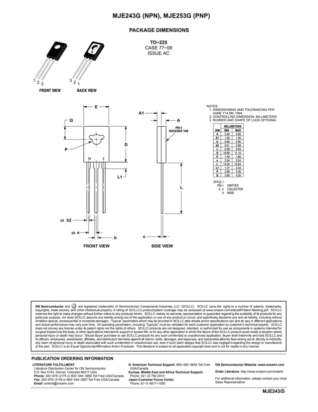 Original transistor PNP MJE253 MJE253G JE253G 253G TO 225 New | PDF ...