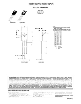 Original transistor NPN MJE243 MJE243G JE243G TO 225 New | PDF