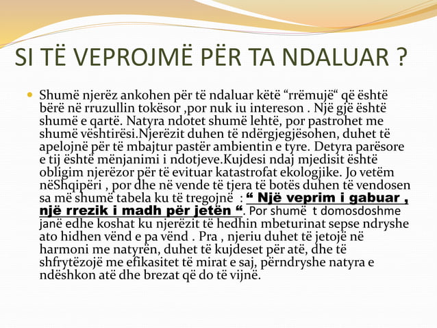 Mjedisi dhe njeriu | PPTX