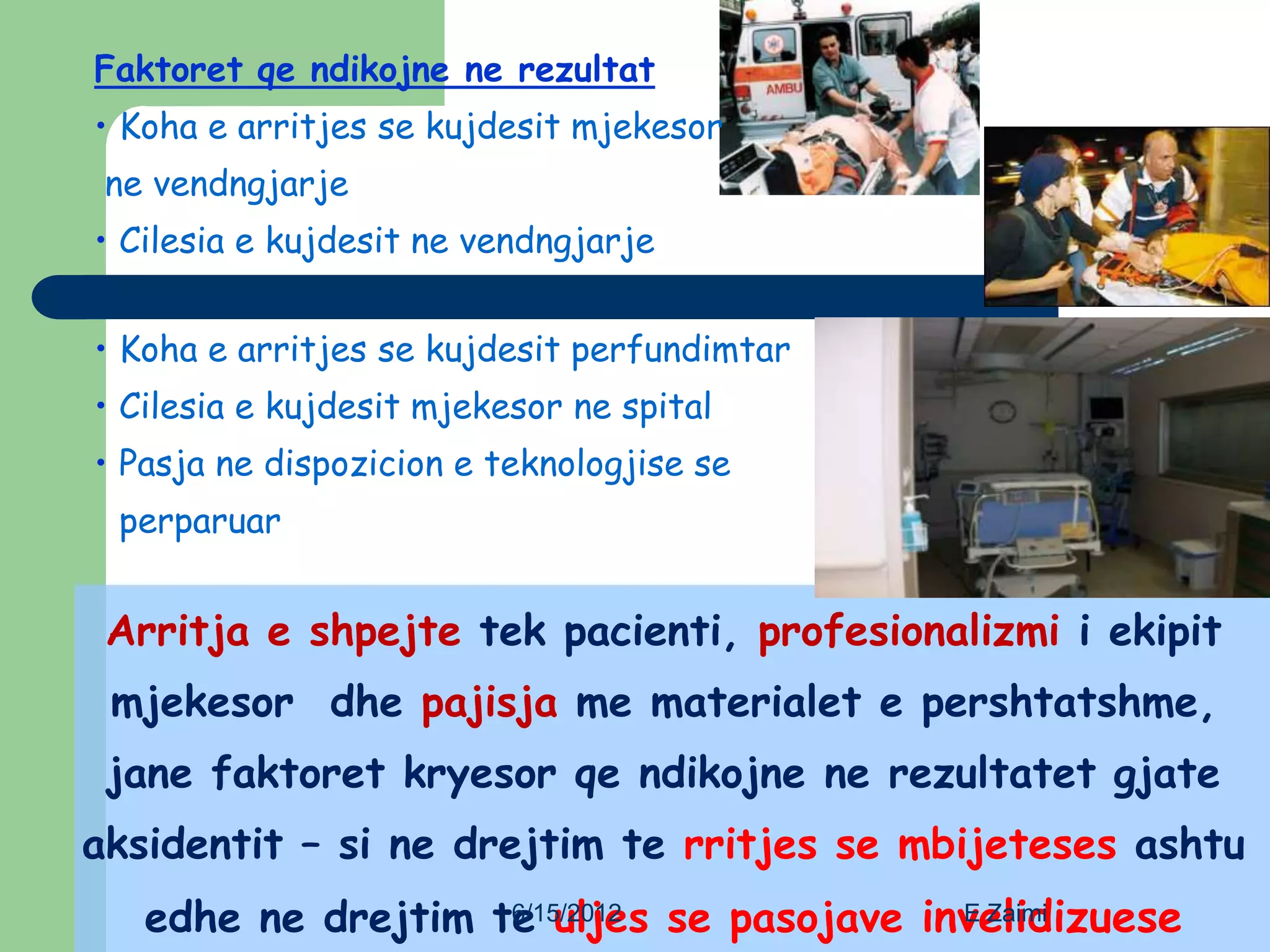 Mjeksia e urgjences vecorite | PPSX