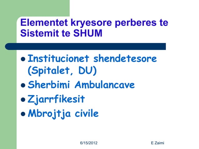 Mjeksia e urgjences vecorite | PPSX