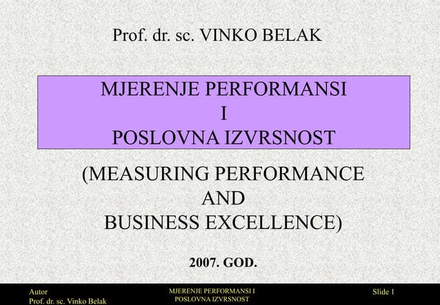 Mjerenje performansi i poslovna izvrsnost.ppt