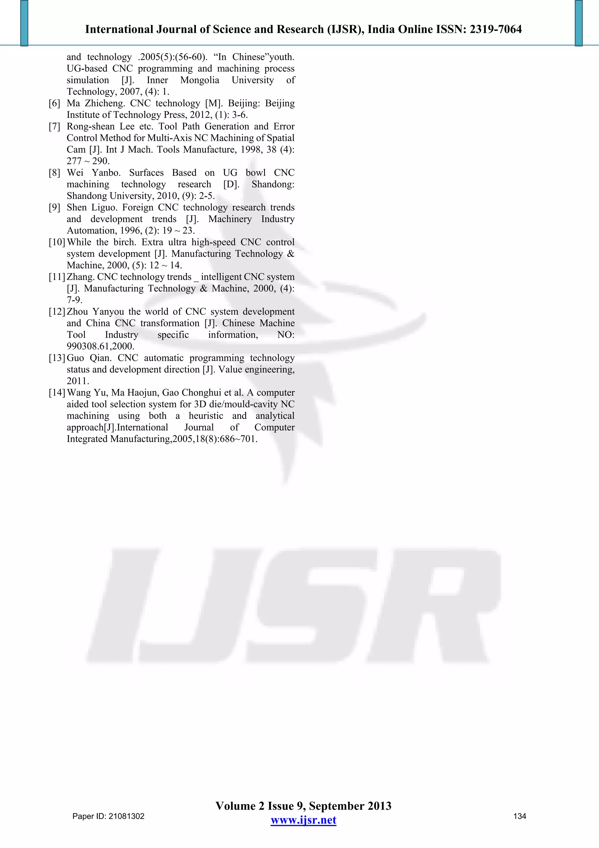 The Nc Machining Post Processing Technology Based On Ug Pdf Computing Technology And Computing