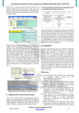 The NC Machining Post-Processing Technology Based on UG | PDF