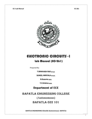 Ec 261 ec 1 lab manual | PDF
