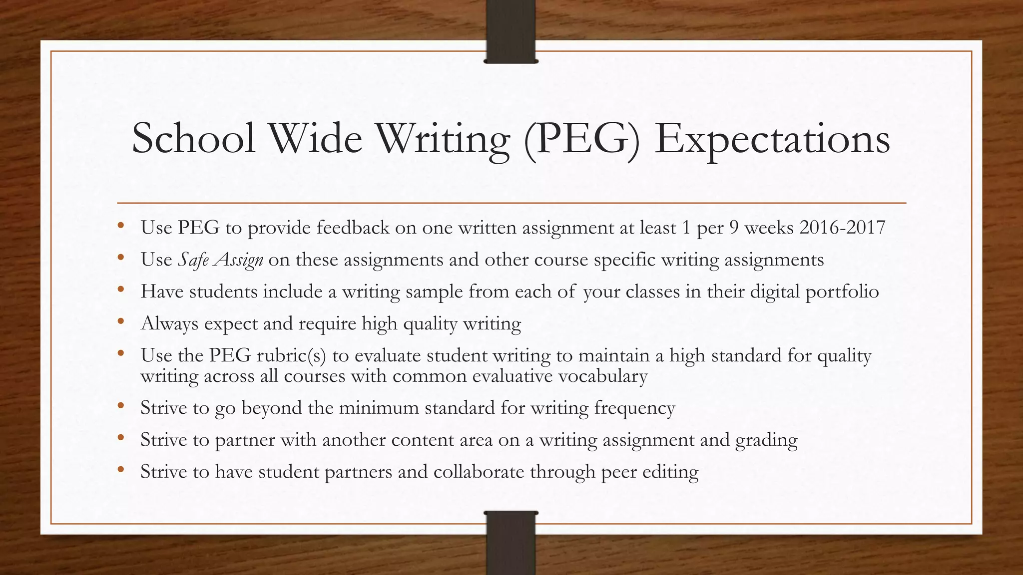 PEG Intro - Sept. 4 PD | PPTX