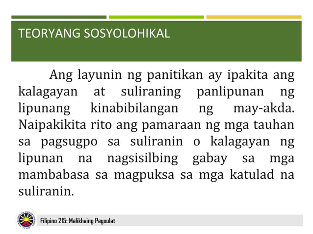 Pananalig Pampanitikan by nujnujramski & MJ | PPT