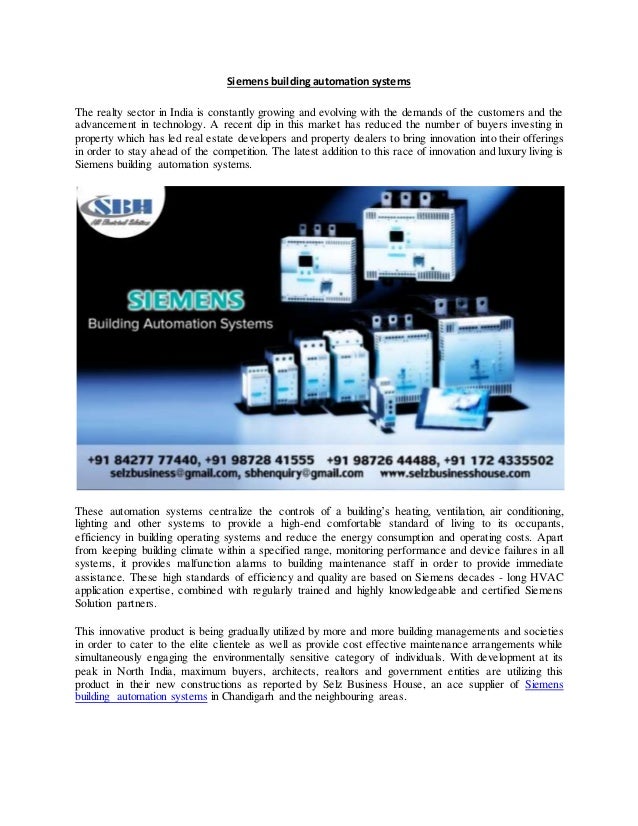 Siemens building automation systems