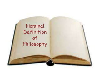 Nominal definition of philosophy | PPTX