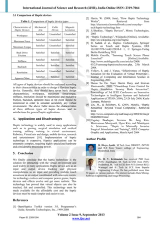 Haptic Technology - A Sense of Touch | PDF | Consumer Electronics ...