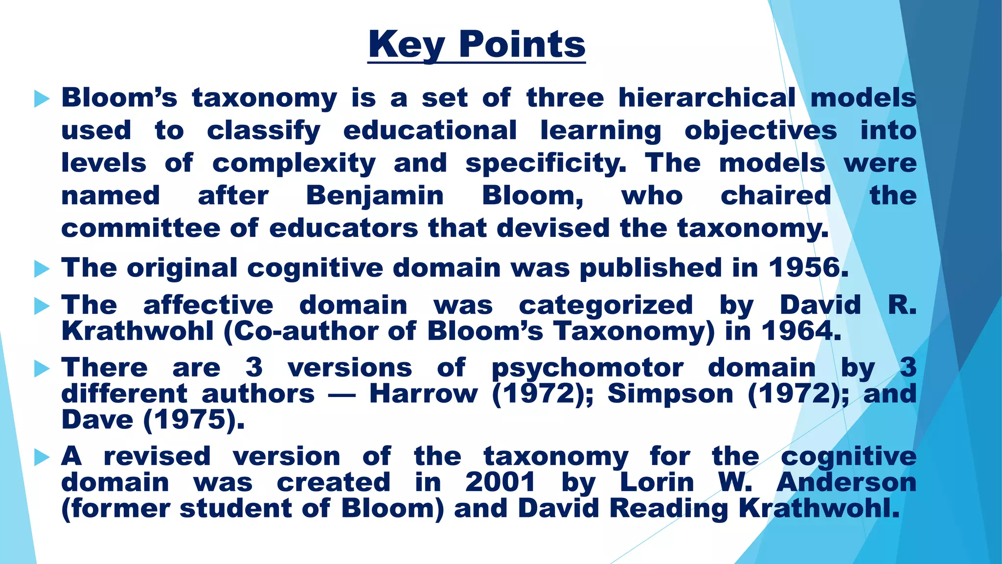 Bloom's Taxonomy & Learning Objectives | PPTX