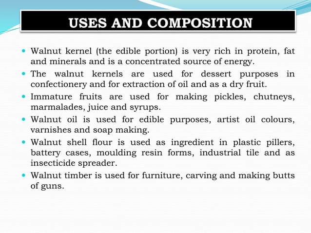 walnut production technology | PPTX | Agriculture | Industries