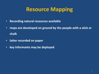 Participatory rural appraisal tools and techniques | PDF