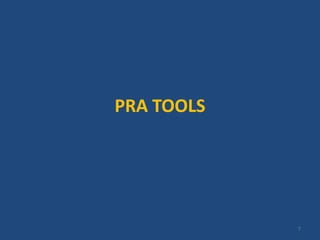 Participatory rural appraisal tools and techniques | PDF