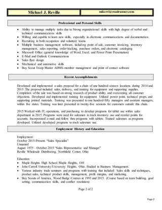 Mjr resume 2016 | PDF