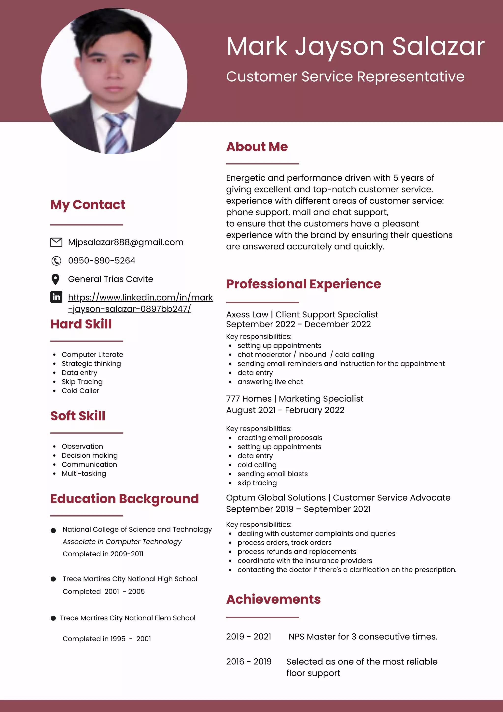 MJ Salazar_Resume.pdf | Careers