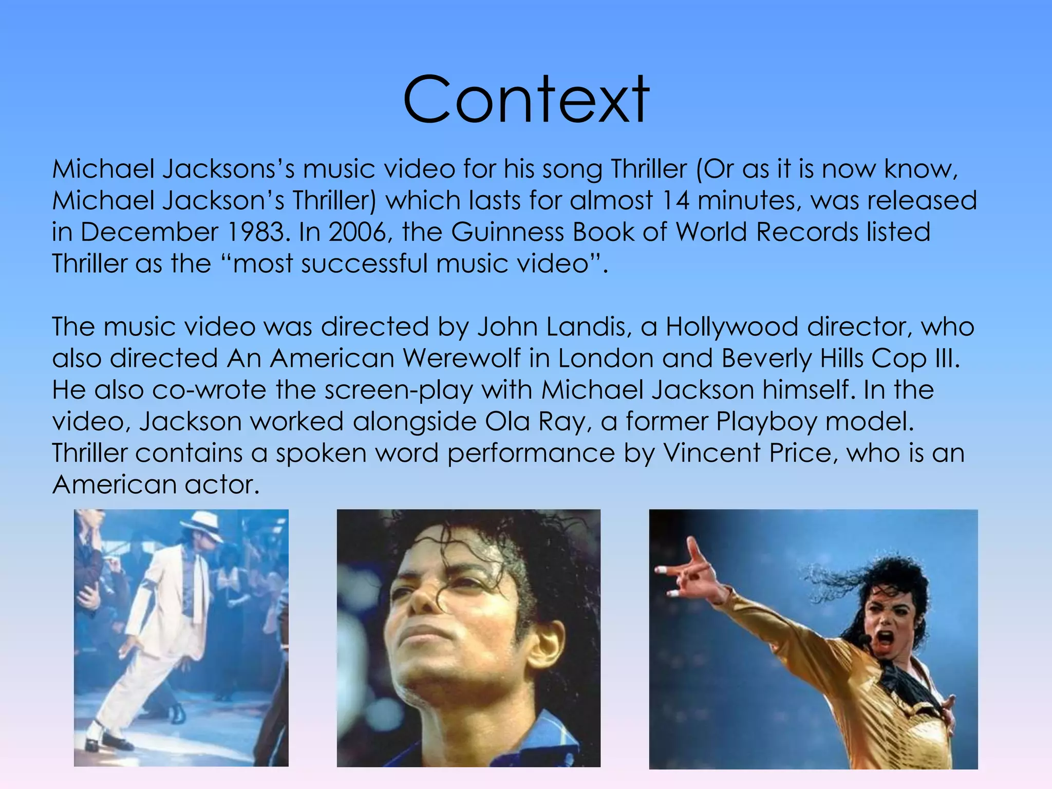 Michael Jackson - Thriller | PPTX