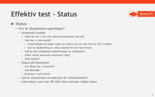 Mjukvarutestning handlar om människor inte bara kod | PPT