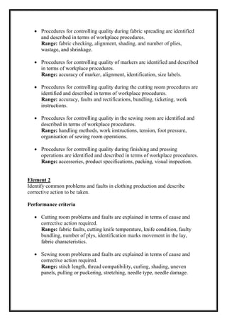 Quality Control in Garment Manufacturing | PDF