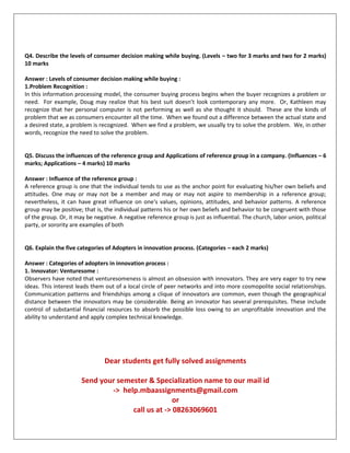 Mk0011 consumer behaviour