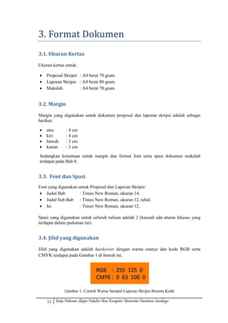 Mk153027 pedoman skripsi-fasilkom_unnar_okt2013 | PDF