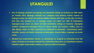 MKAKATI WA KUJENGA MSINGI WA HUDUMA YA YKM | PPTX