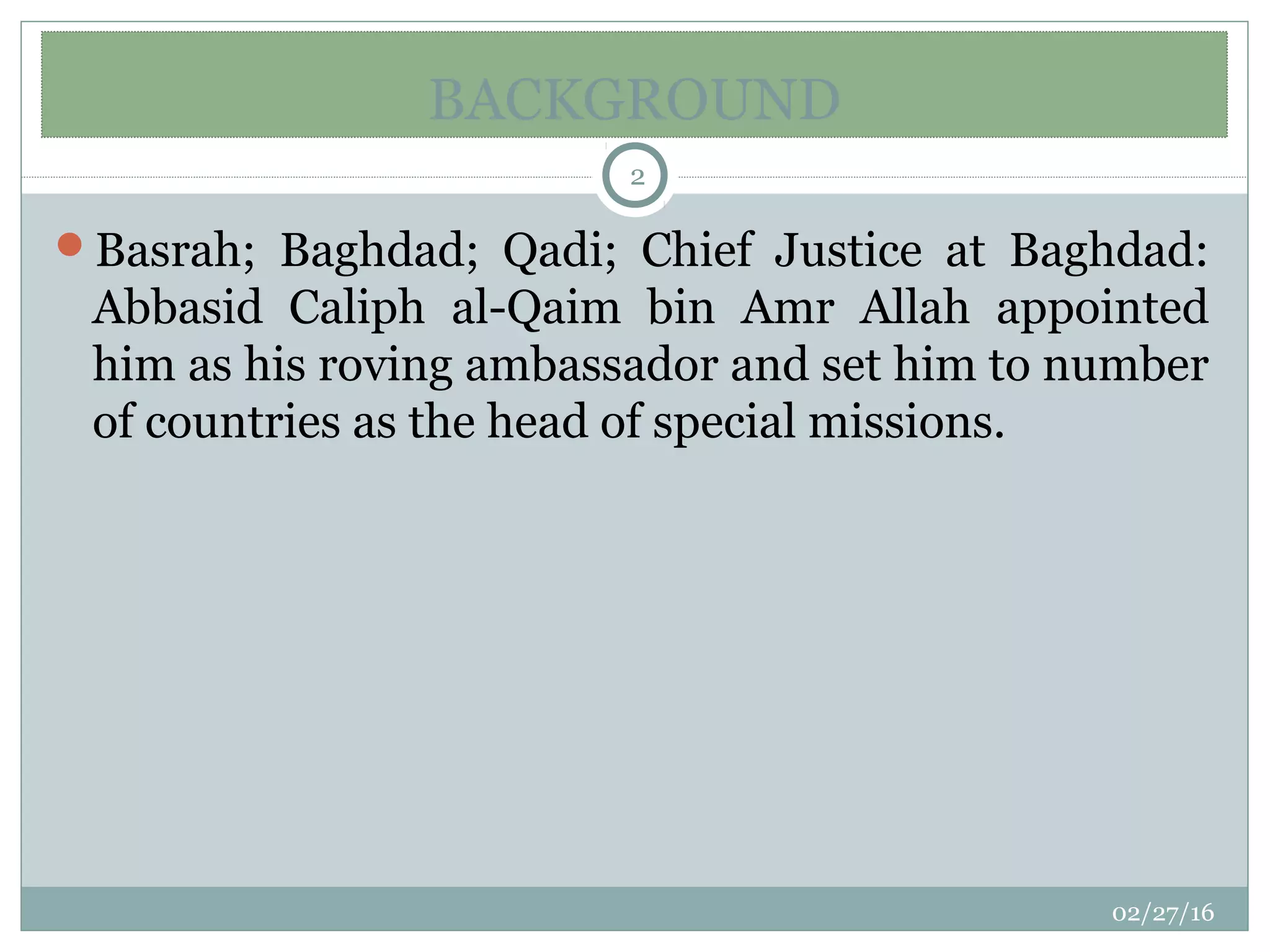 Topic 6 - Al-Mawardi | PPT