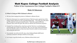 Matt Kupec College Football Analysis Week #11 | PPT